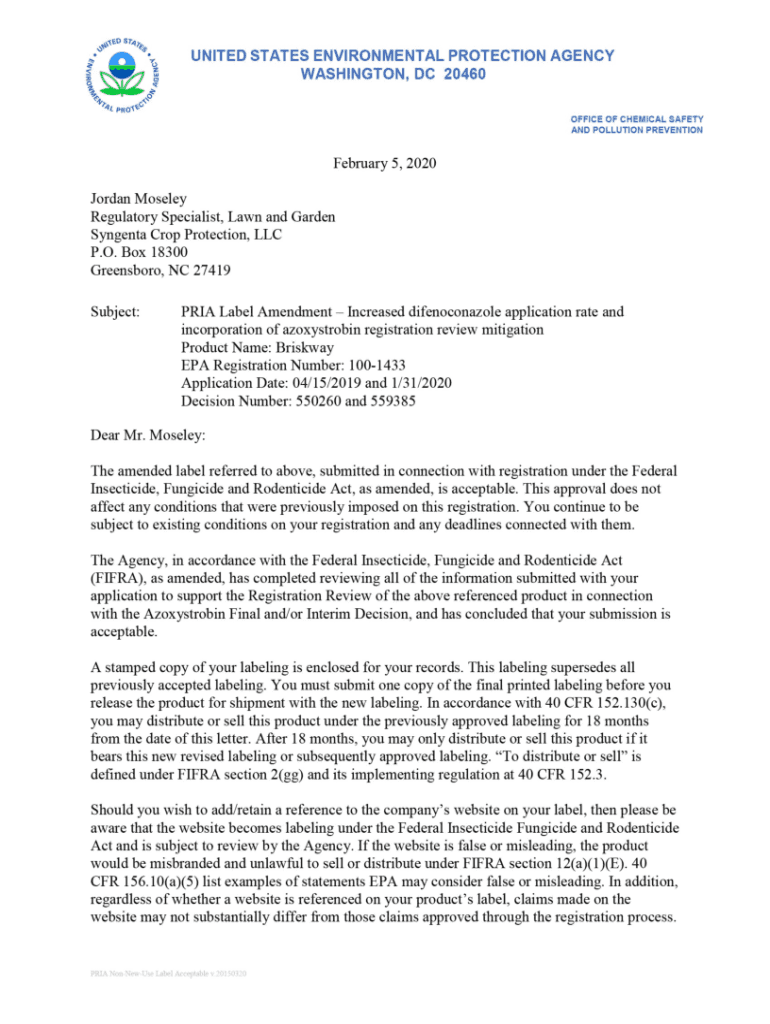 Fillable Online US EPA, Pesticide Product Label, BRISKWAY,02/05/2020 ...