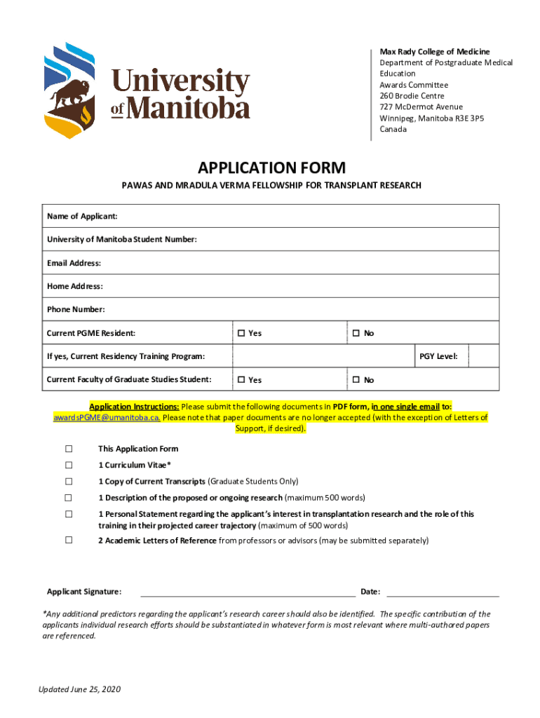 Fillable Online umanitoba.camedicinepostgraduate-medical-educationPostgraduate Medical Education ...