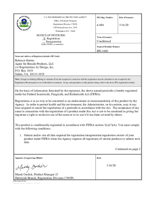 Fillable Online US EPA, Pesticide Product Label, BN-1440,03/16/2020 ...