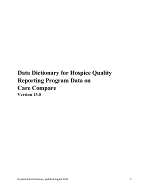 Fillable Online Data Dictionary for Hospice Quality Reporting Program ...