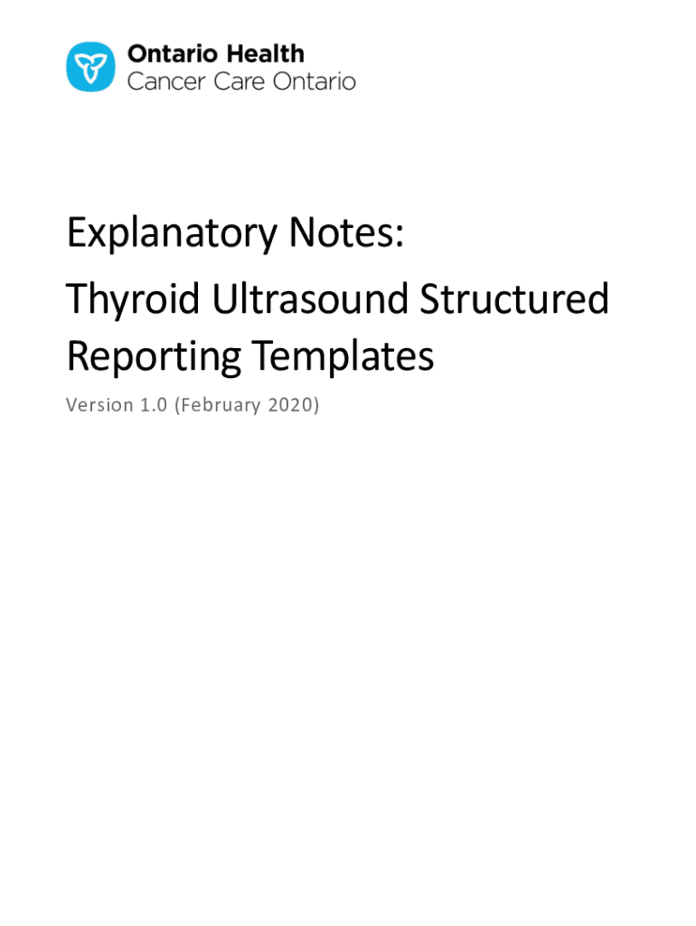 Fillable Online Explanatory Notes: Thyroid Ultrasound Structured ...