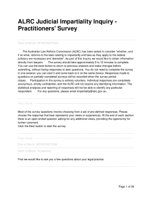 Fillable Online Review of Judicial Impartiality - ALRCReview of ...