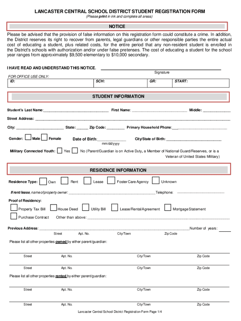 Fillable Online Lancaster Central School District Debi Mascia Documents you must ... Fax Email ...