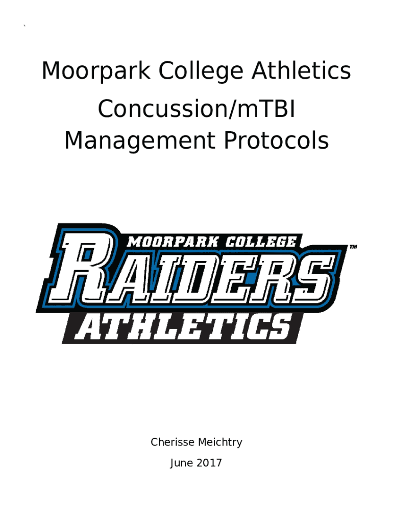oorpark College Athletics Concussion Management Protocol. Concussion ...