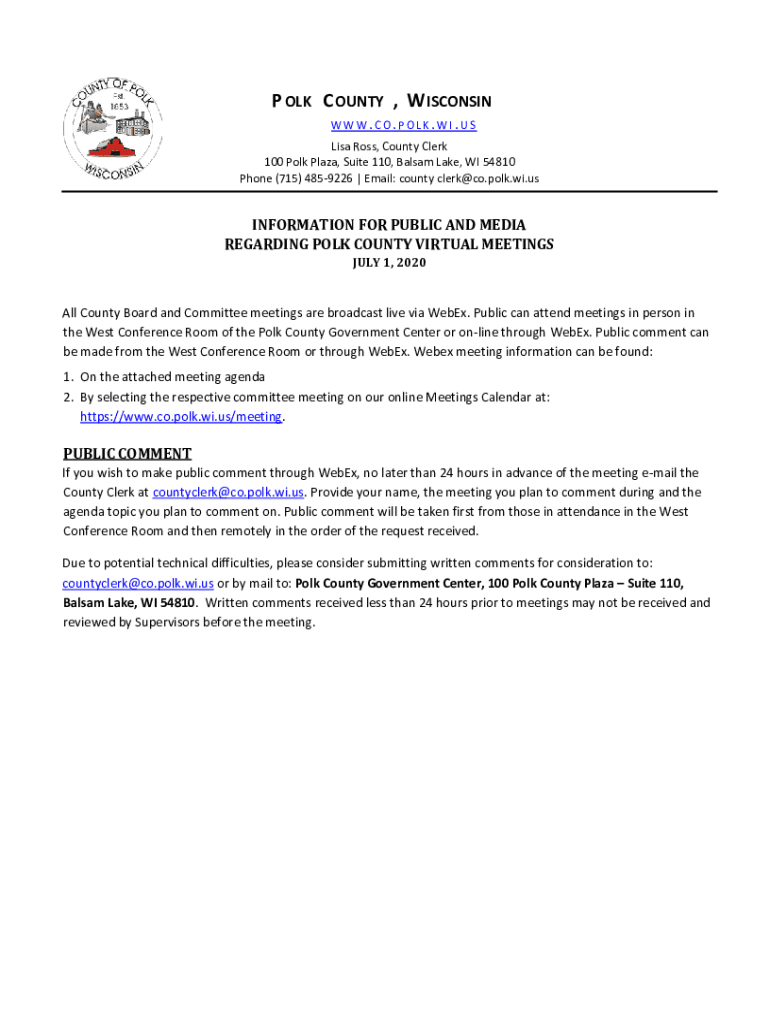Fillable Online Polk County, Wisconsin Fax Email Print - pdfFiller