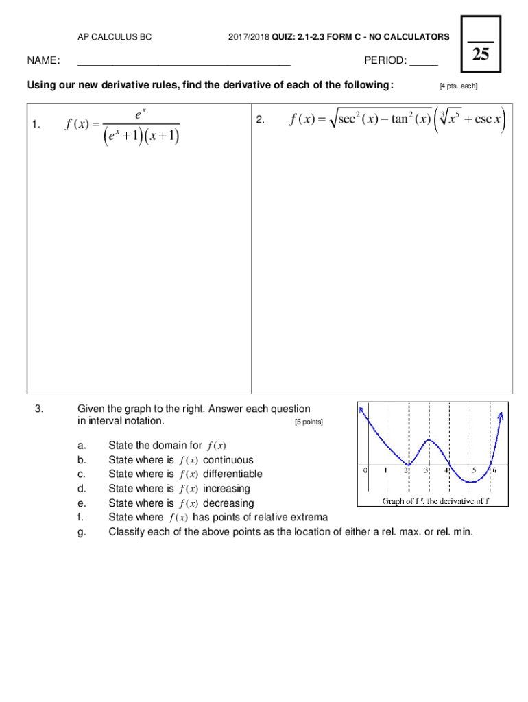 Fillable Online AP Calculus AB Past Exam Questions - College Board Fax ...