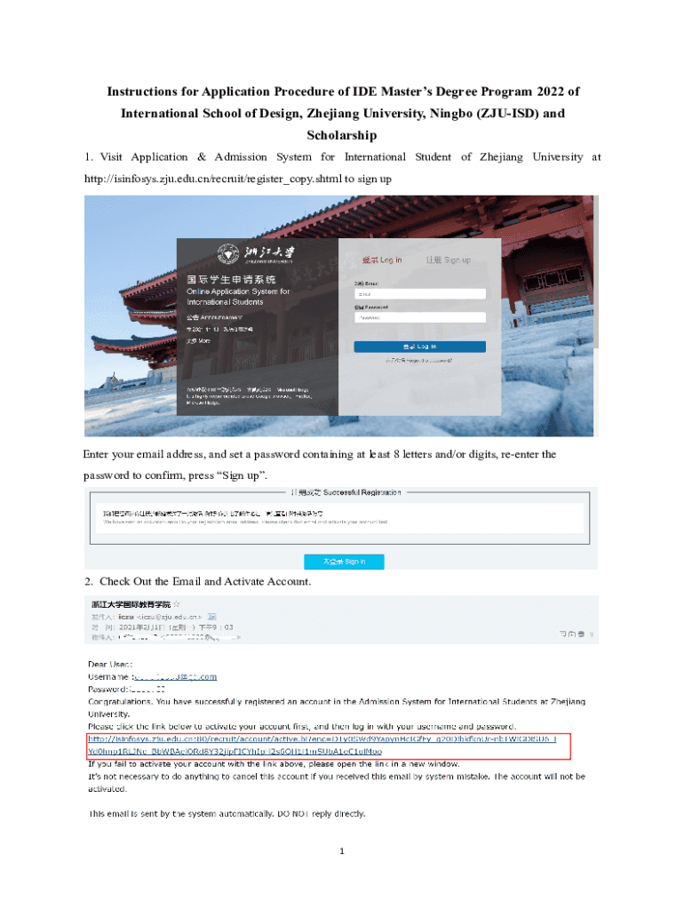 Fillable Online Instructions forApplication Procedure of IDE Master's Degree ... Fax Email Print ...