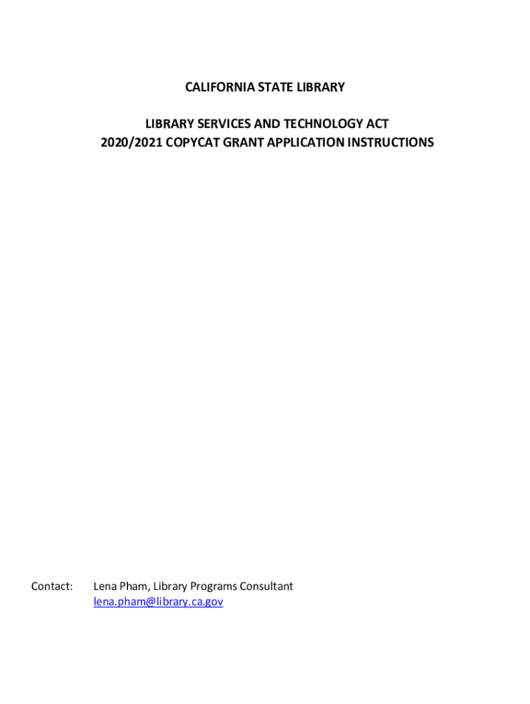 Fillable Online california state library library services and ...