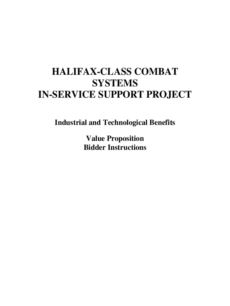 Fillable Online Halifax-Class Combat Systems In-Service Support Project Fax Email Print - pdfFiller