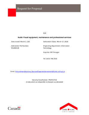 Fillable Online Request for Proposal (RFP) for Audio Visual (AV ...