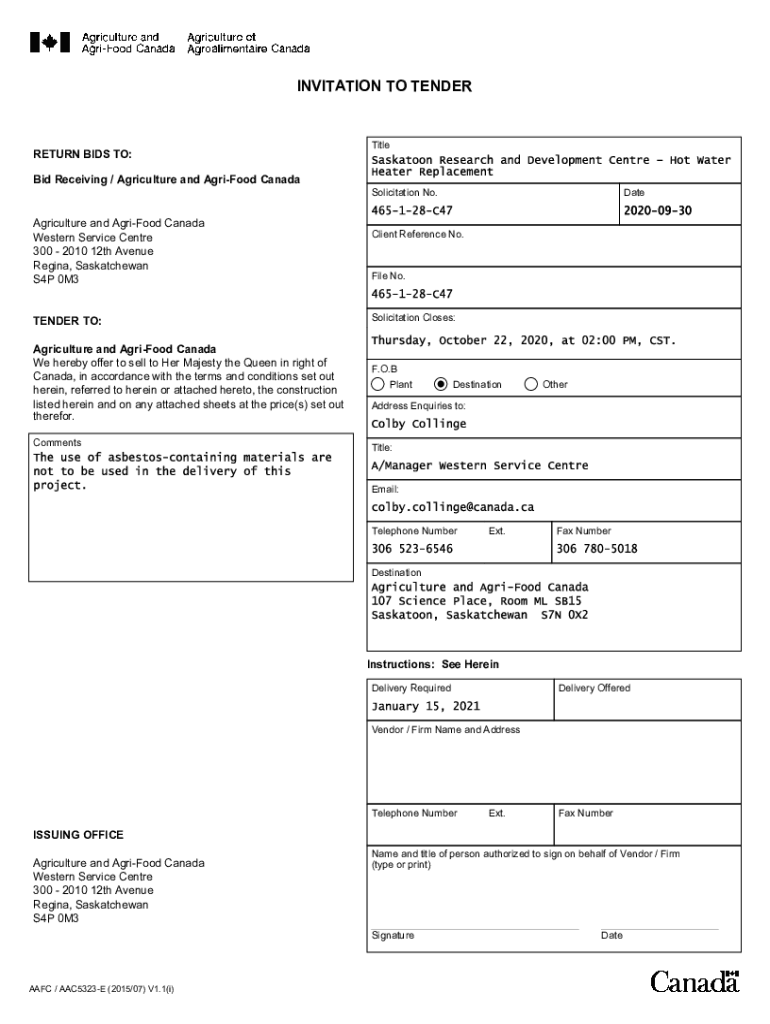 Fillable Online Invitation to Bid TemplateFree Invitation for Bid (IFB ...