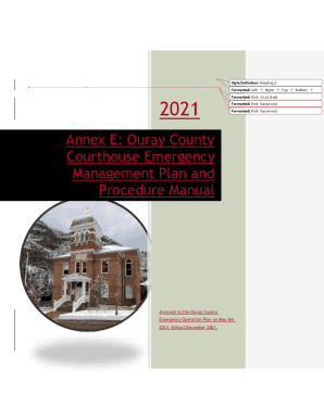 Fillable Online Annex E: Ouray County Courthouse Emergency Management ...