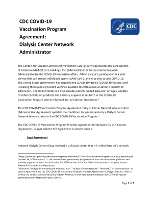 Fillable Online cdc vaccine provider agreement Fax Email Print - pdfFiller