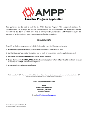 Fillable Online AMPP-Emeritus-Program-Application.pdf - online donation ...