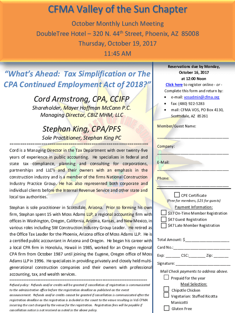 Fillable Online Tax Simplification or The CPA Continued Employment Act ...