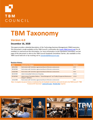 Fillable Online TBM Taxonomy - Version 4.0 - online donation form Fax ...