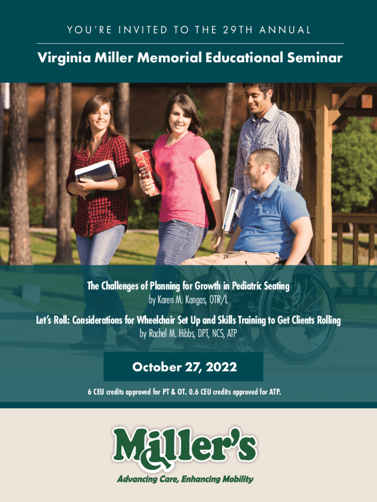 Fillable Online Virginia Miller Memorial Educational Seminar Fax Email ...