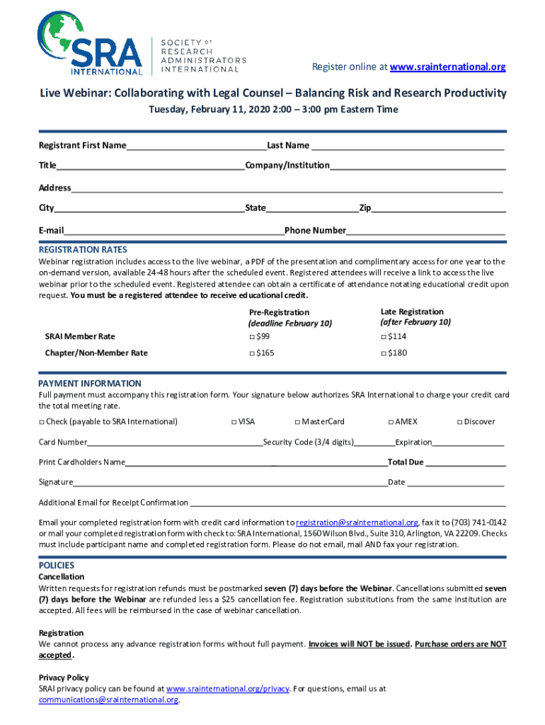 Fillable Online www.srainternational.orgloginLogin or Register - SRA ...