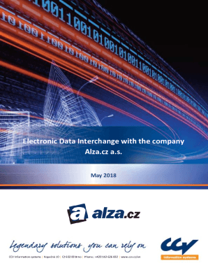 Fillable Online Electronic Data Interchange with the company Alza.cz as Fax Email Print - pdfFiller