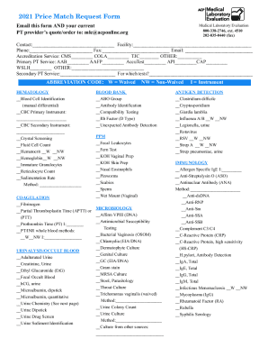 Fillable Online 2021 Price Match Request Form Fax Email Print - pdfFiller