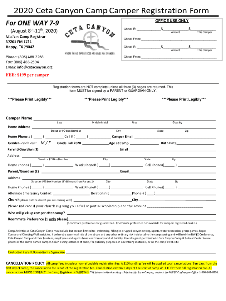Fillable Online uploads-ssl.webflow.com58c877d157a5cdbd2fd2f0c82020 Ceta Canyon Camp Camper ...