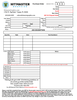 Fillable Online HG Order Form - Webflow Fax Email Print - pdfFiller
