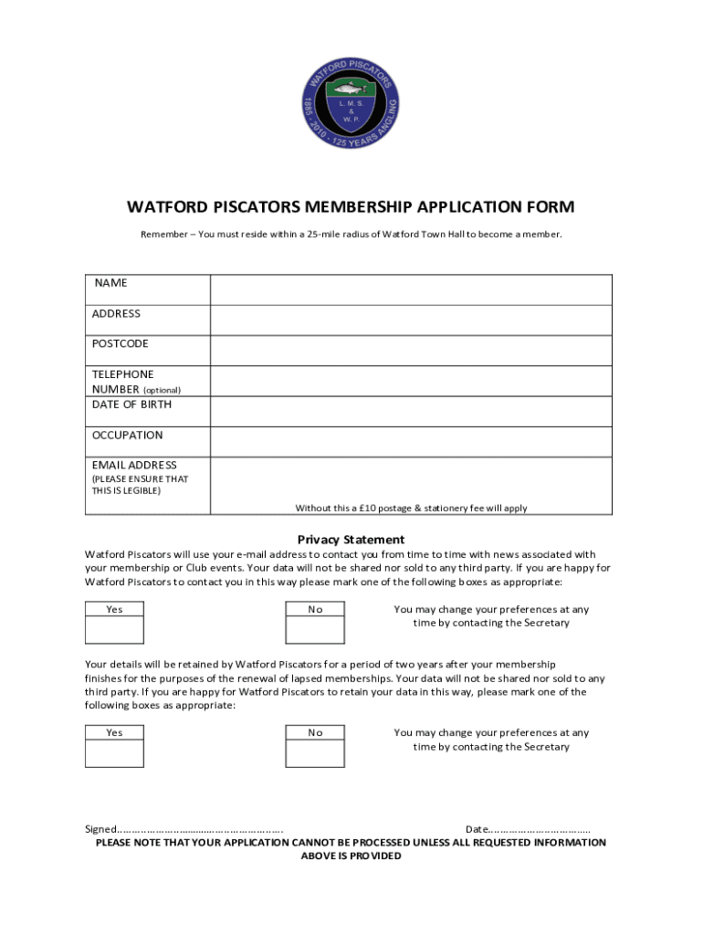 Fillable Online uploads-ssl.webflow.com589cc4bfc6970b4b695f724aWATFORD PISCATORS MEMBERSHIP ...