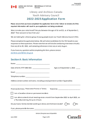 Fillable Online LAC YAC 2022-2023 Application Form Fax Email Print ...