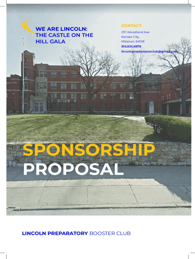 Fillable Online SPONSORSHIP PROPOSAL - Webflow Fax Email Print - pdfFiller