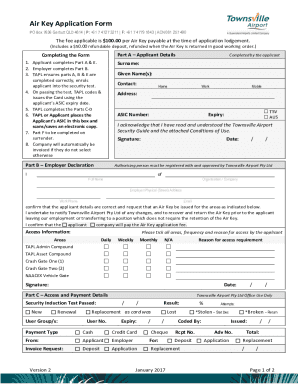 Fillable Online Air Key Application Form Fax Email Print - pdfFiller