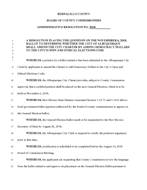 Fillable Online Resolution for Place on Ballot final draft.doc Fax Email Print - pdfFiller