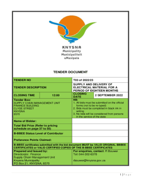Fillable Online www.knysna.gov.zaT-35202122-Tender-DocumentTENDER ...