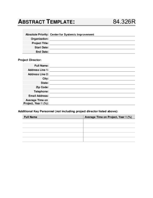 Fillable Online www2 ed OSEP Abstract Template. Center for Systemic ...