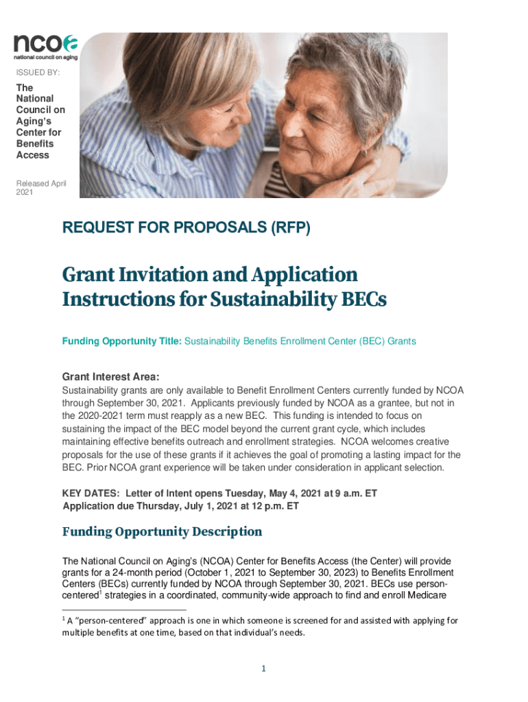 Fillable Online Grant Invitation and Application Instructions for ...