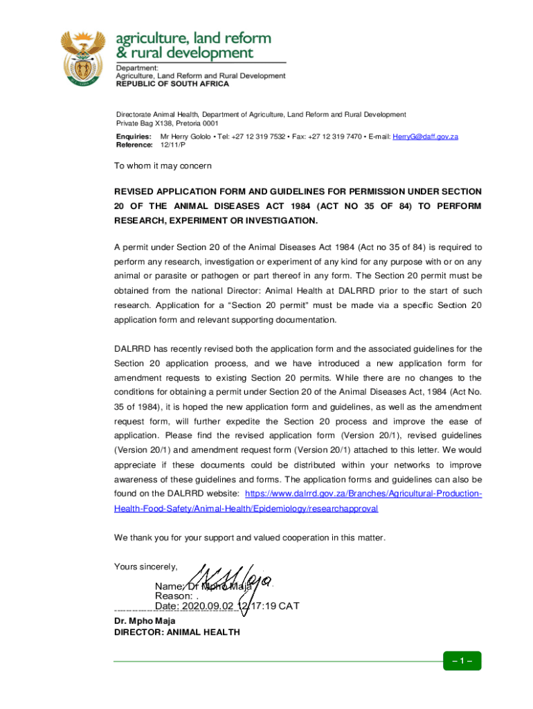 Fillable Online Section 20 Application Form Fax Email Print - pdfFiller