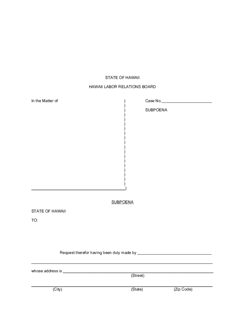 Fillable Online HAWAII LABOR RELATIONS BOARD Princess Keelikolani Building, 830 ... Fax Email ...