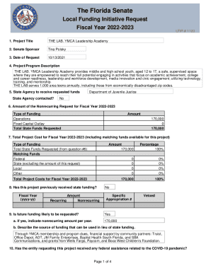 Fillable Online www.fill.ioForm-1-The-Florida-Senate-LocalFillable Form ...