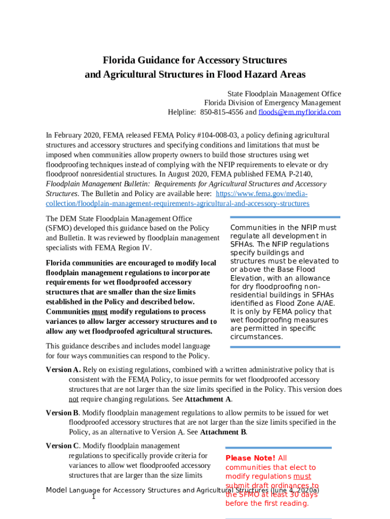 Floodplain Management Requirements for Agricultural and ...