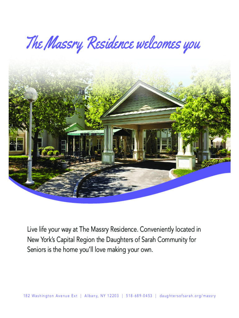 Fillable Online The Massry Residence welcomes you - Daughters of Sarah ...