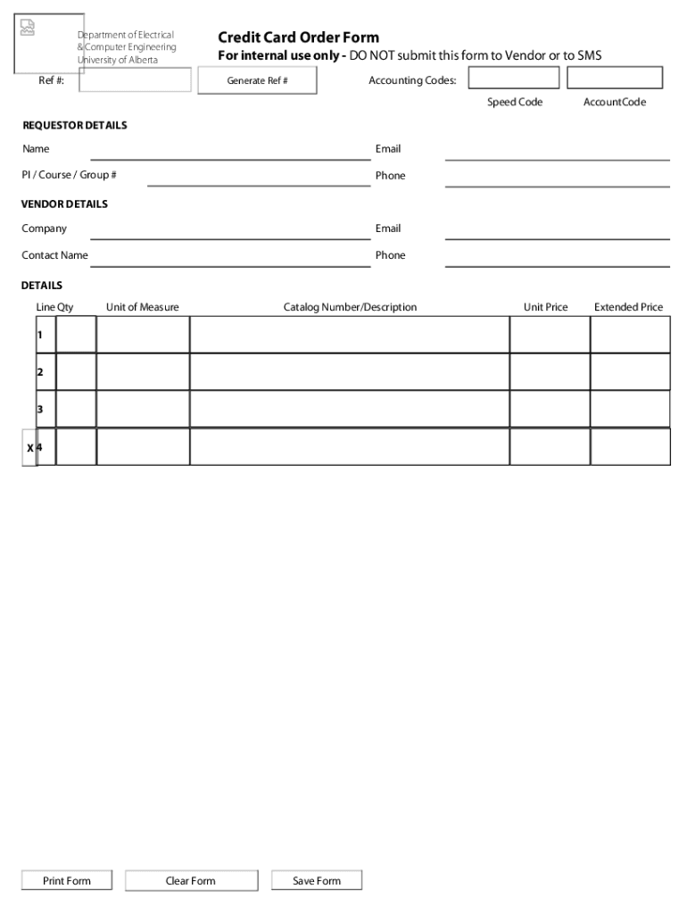Fillable Online ECE Credit Card Order Form Fax Email Print - pdfFiller