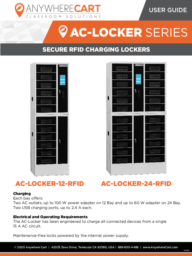 Fillable Online www.touchboards.comanywherecart-ac-locker-24-rfidAnywhereCart AC-LOCKER-24-RFID ...