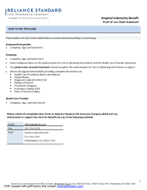 Fillable Online www.standard.comeformssny17504Hospital Indemnity ...