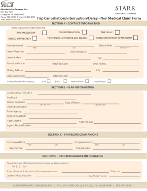 Fillable Online www.travelinsure.com content downloadablesTrip ...