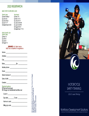 Fillable Online MOTORCYCLE SAFETY TRAINING Fax Email Print - pdfFiller