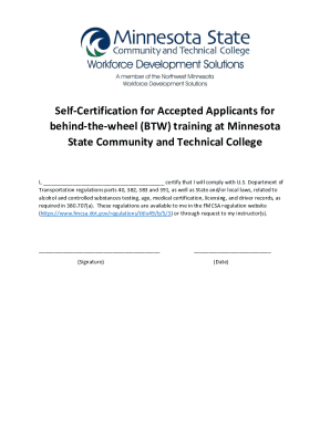 Fillable Online 5 - M State Self-Certification Form.pdf Fax Email Print ...
