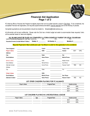 Fillable Online Financial Aid Application Page 1 of 2 - Ngin Fax Email ...
