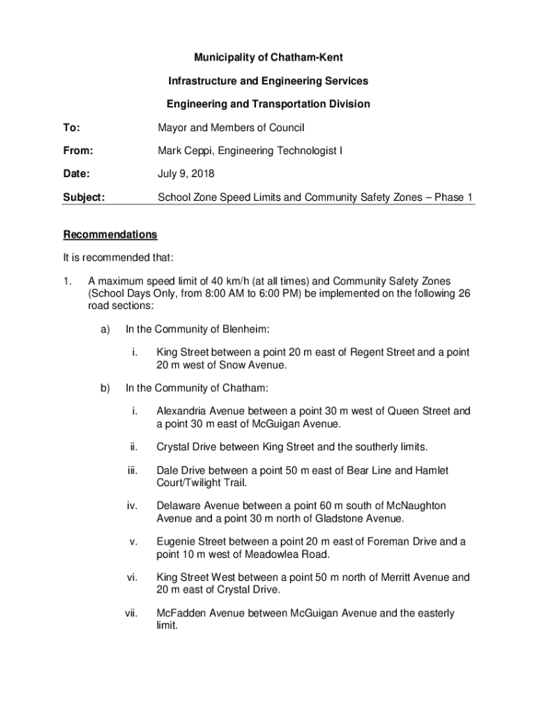 Fillable Online School Zone Speed Limits and Community Safety Zones Fax Email Print - pdfFiller