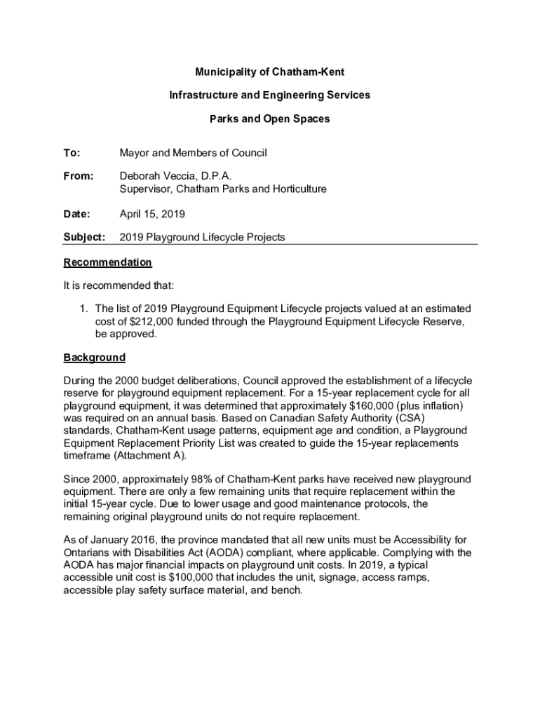 Fillable Online Parks and Open Spaces Fax Email Print - pdfFiller