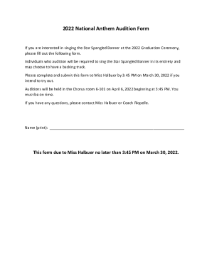 Fillable Online 2022 National Anthem Audition Form - Brevard Public ...