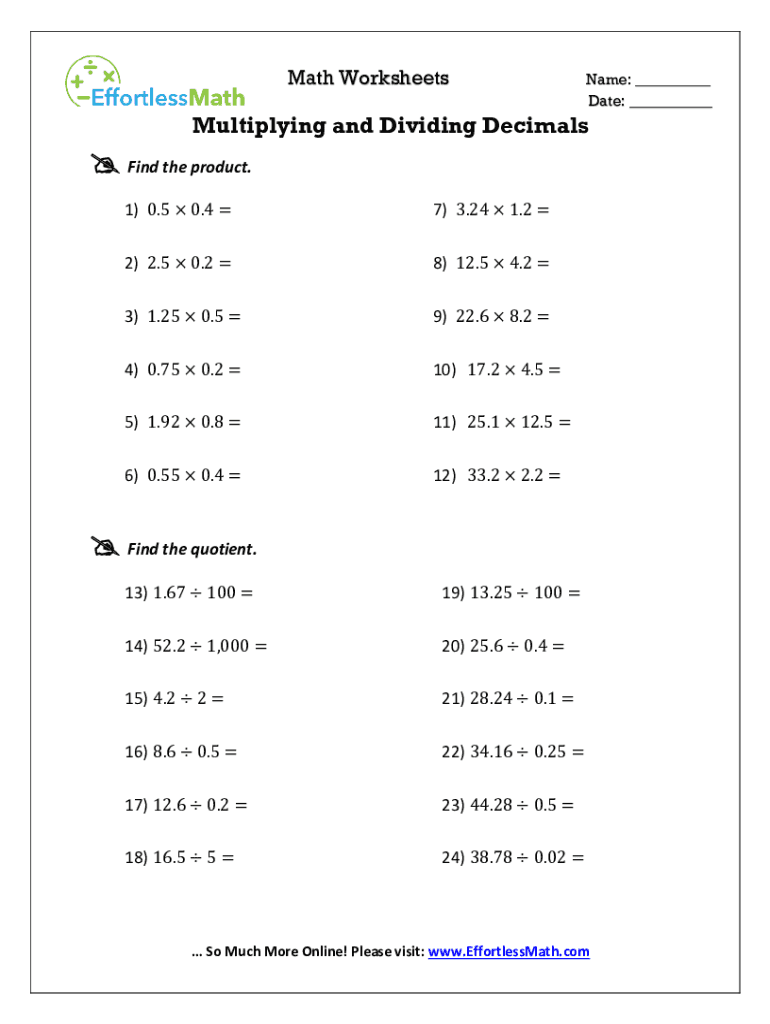 Fillable Online cdn.effortlessmath.comwp-contentuploadsMath Worksheets ...